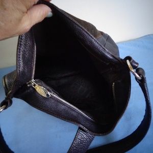 Furla | Bags | Furla Brown Pebble And Suede Leather Shoulder Bag | Poshmark